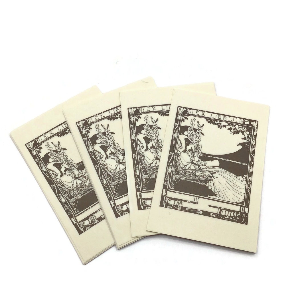 Exquisite Set of 20 Book Labels Vintage Ex Libris Book Plate ...