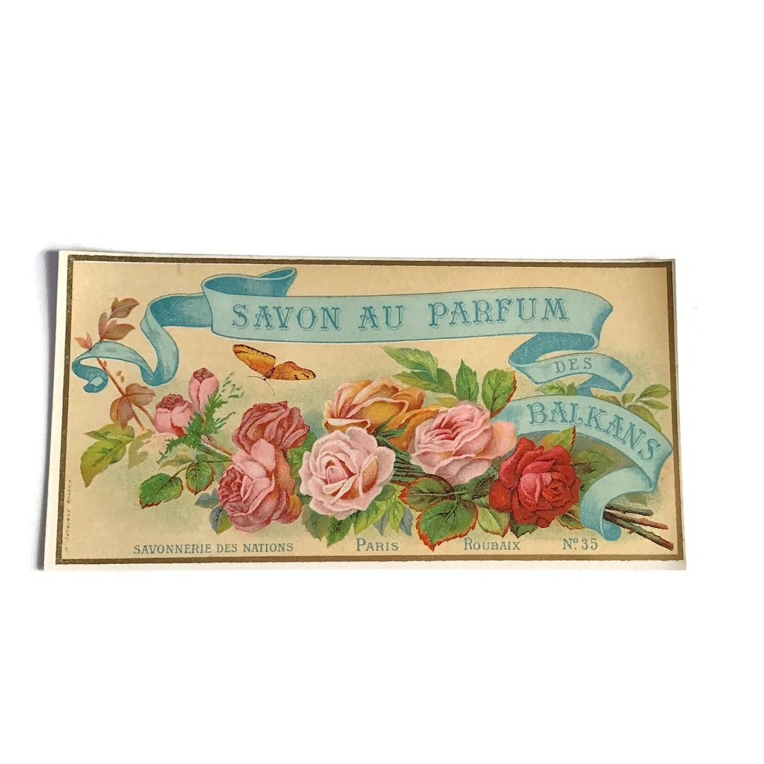 Vintage Soap Label, Roses, Old Cosmetics Label - Etsy