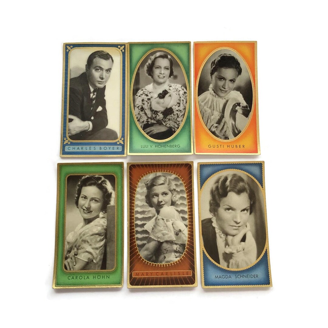 Collectible Movie Star Cards Set Classic Actors and Actresses, German ...