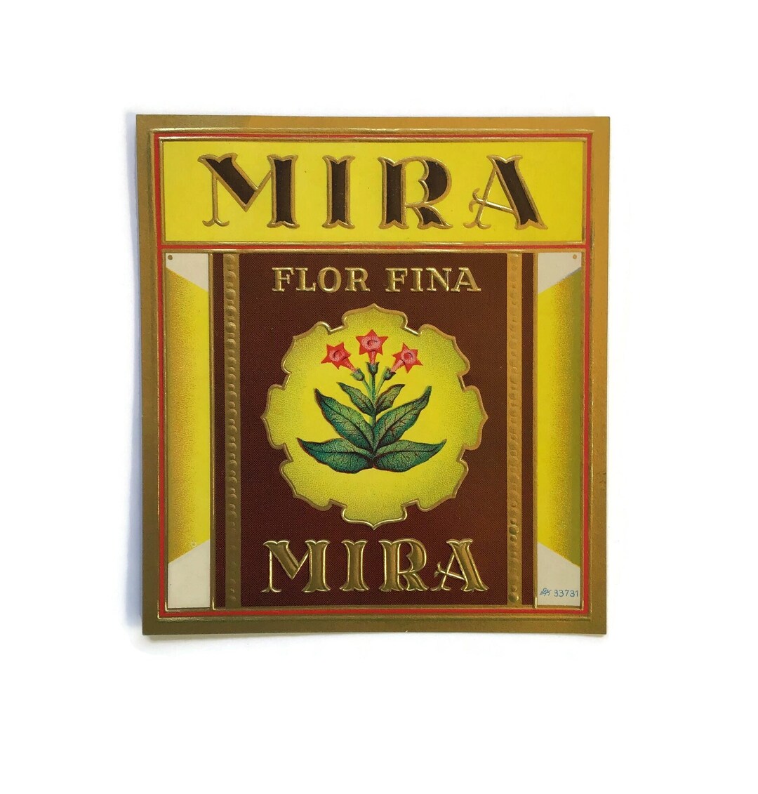 Vintage Tobacco Ephemera Antique Embossed Cigar Box Label, Advertising ...