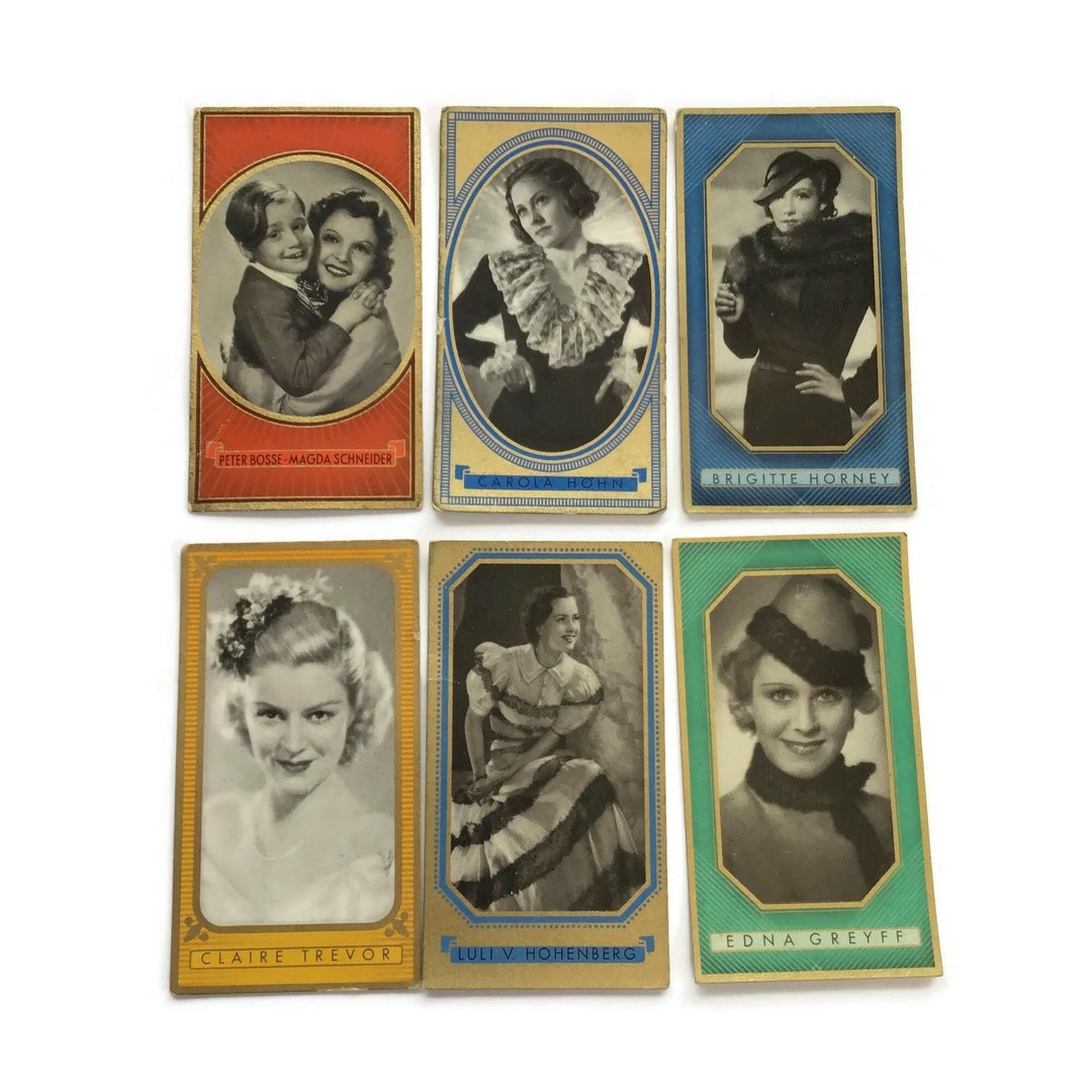 Collectible Movie Star Cards Set Classic Actors and Actresses, German ...