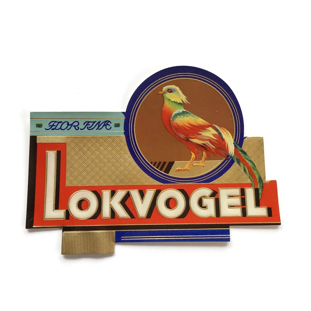 Vintage Tobacco Ephemera Antique Embossed Cigar Box Label, Advertising ...