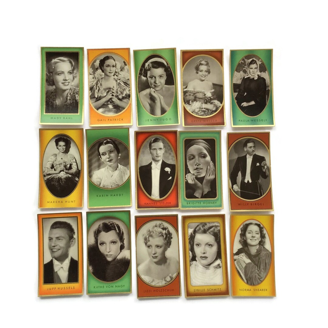 Collectible Movie Star Cards Set Classic Actors and Actresses, German ...