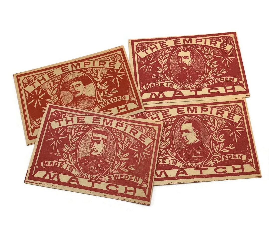 Vintage Matchbox Labels Assorted Set of 4 Safety Matches Labels, the ...