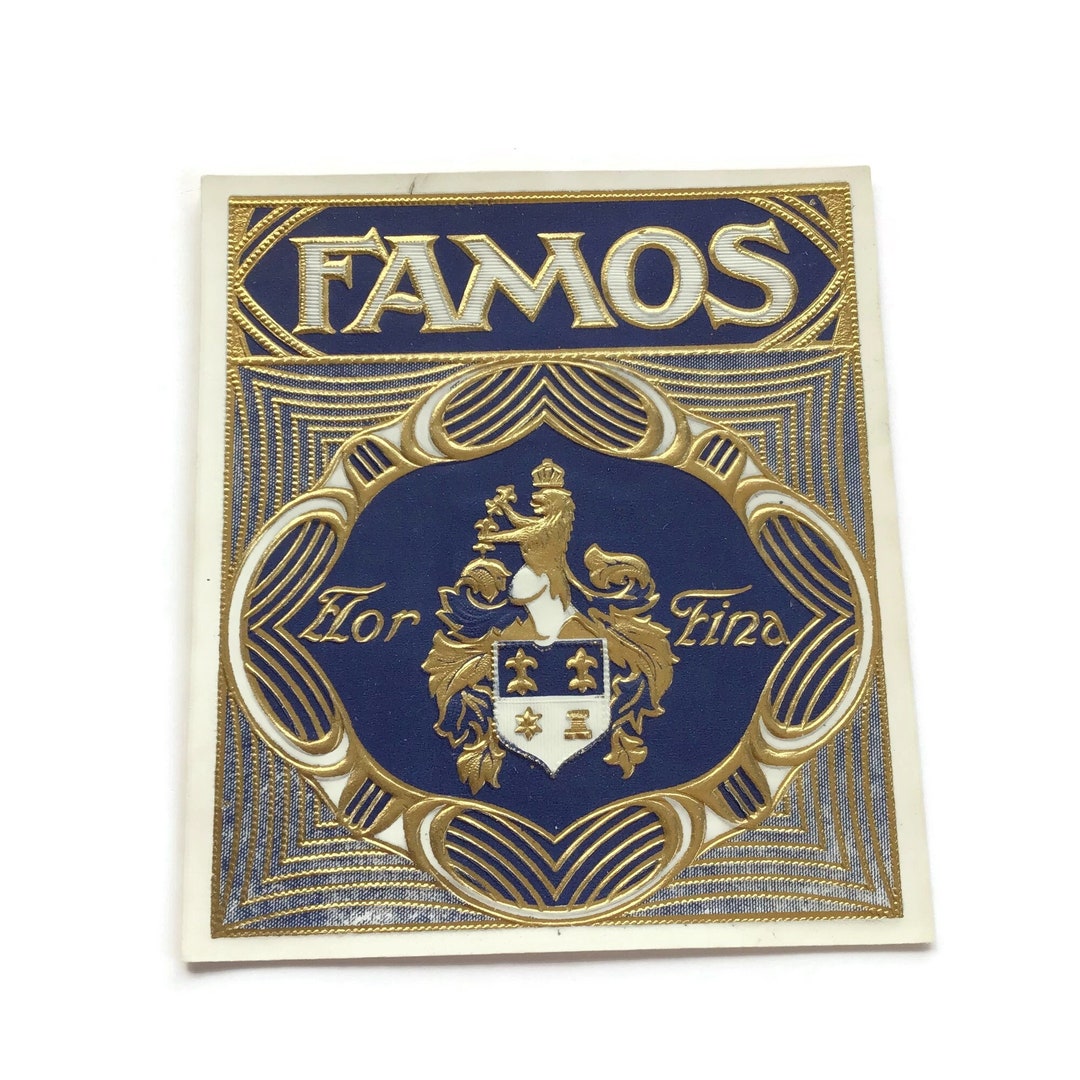 Vintage Tobacco Ephemera Antique Embossed Cigar Box Label, Advertising ...