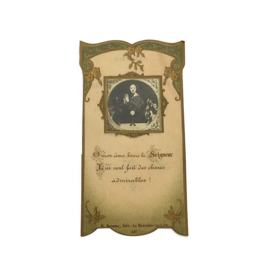 Antique French Prayer Card, Religious Holy Card, - Etsy
