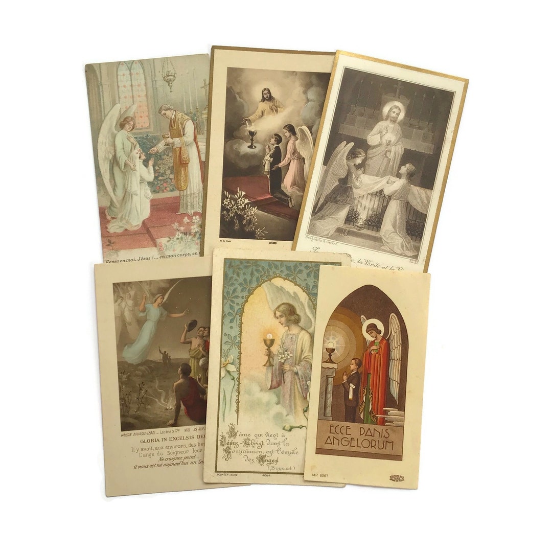 Vintage Religious Holy Cards Bundle European Prayer Card Set Destash ...