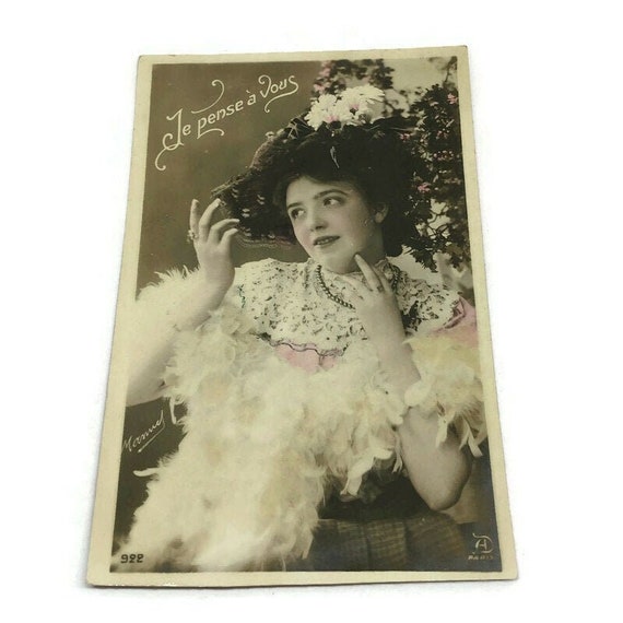 Art & Collectibles Antique Women Postcards, Vintage Woman Postcard ...