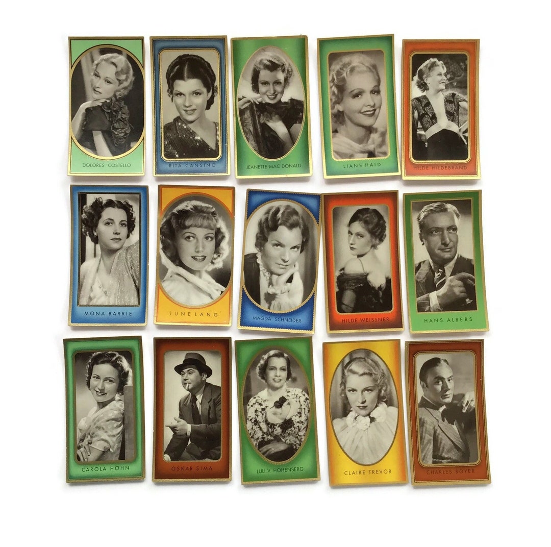 Collectible Movie Star Cards Set Classic Actors and Actresses, German ...