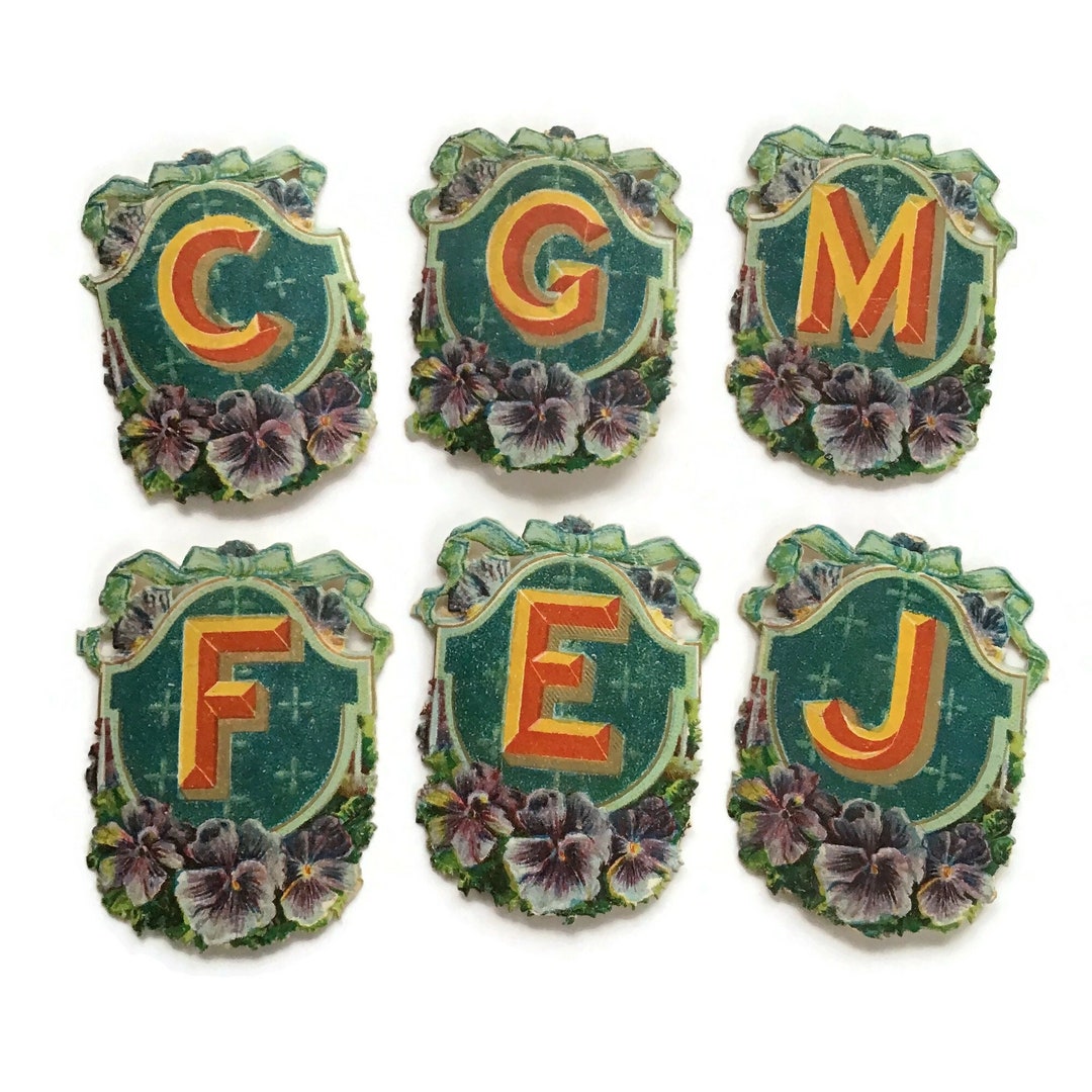 Victorian Scrap Die Cut Letters, Chromo Images, - Etsy