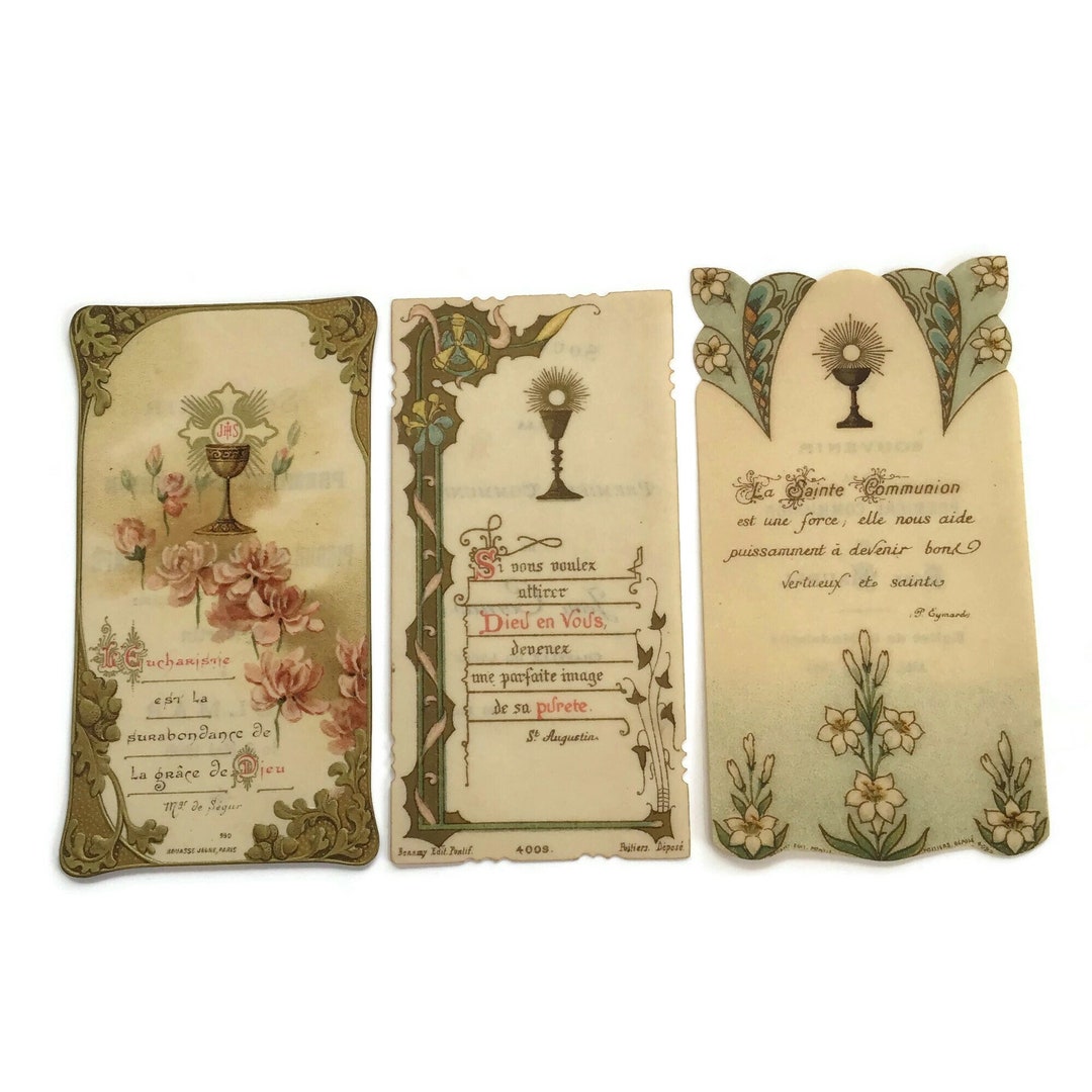 Antique French Prayer Cards, Religious Holy Card, Remembrance Card - Etsy
