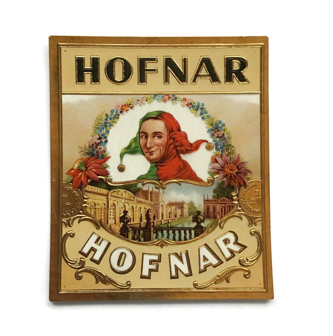 Antique Embossed Cigar Box Label, Hofnar Prestige Advertising Art ...