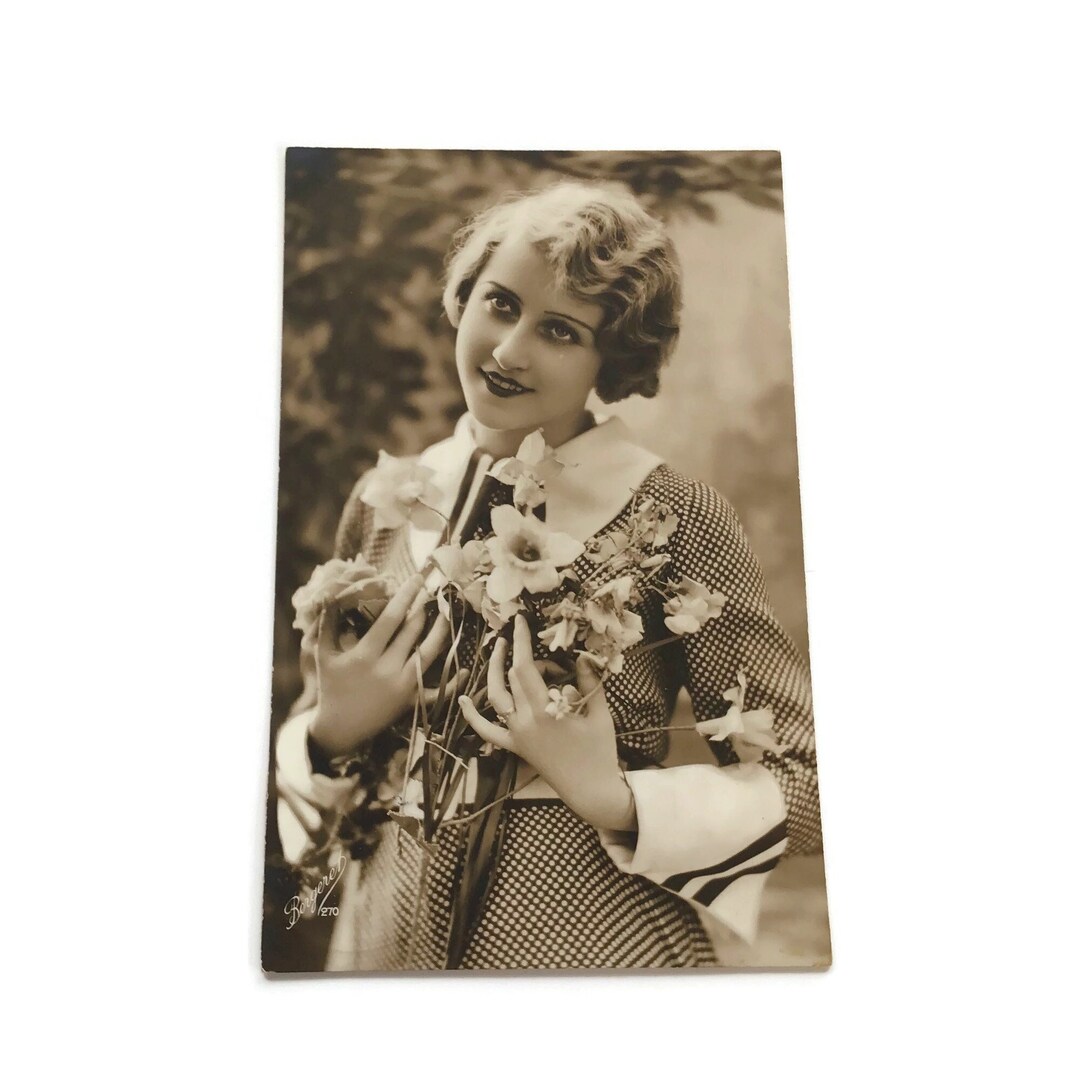 Vintage Woman Postcard, Antique Romantic Women Postcards, - Etsy