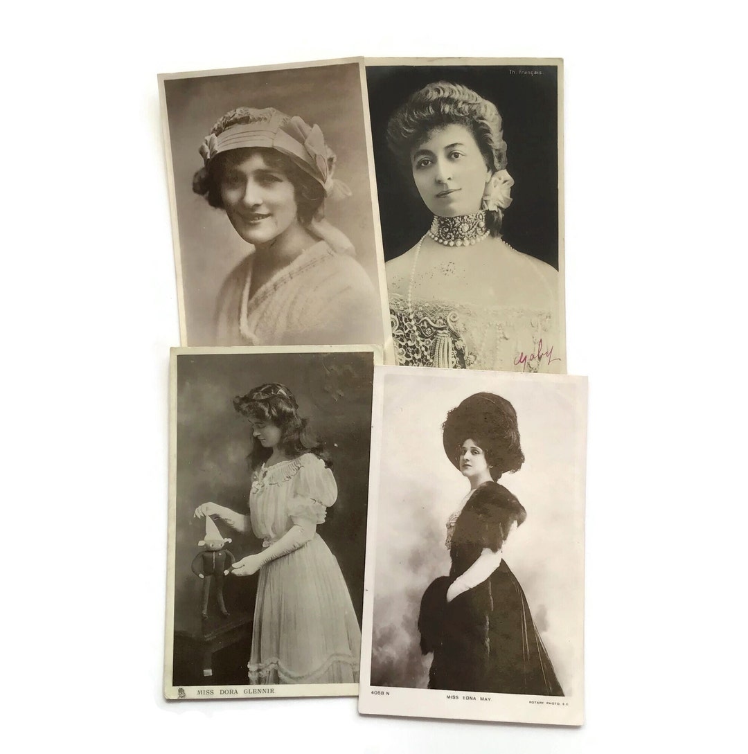 Antique Stage Actresses Postcards Set Belle Époque & Edwardian Glamour ...