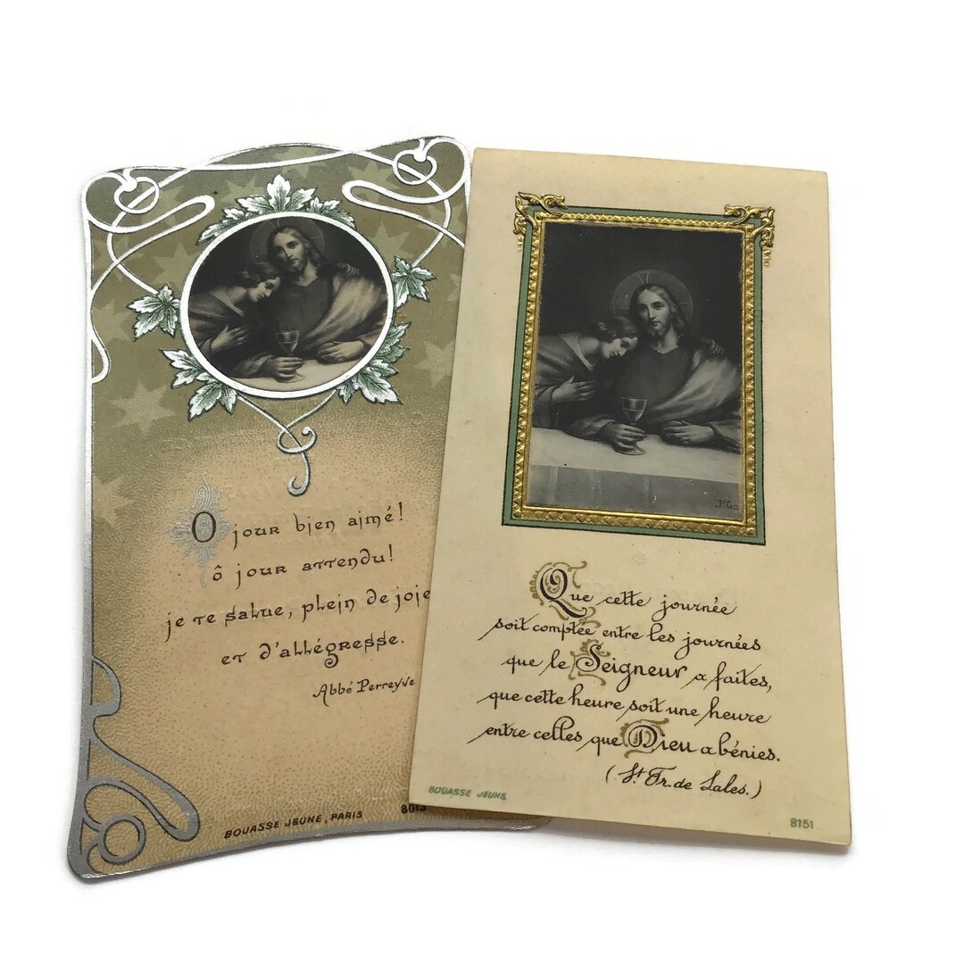 Vintage French Prayer Cards, Religious Holy Cards, - Etsy