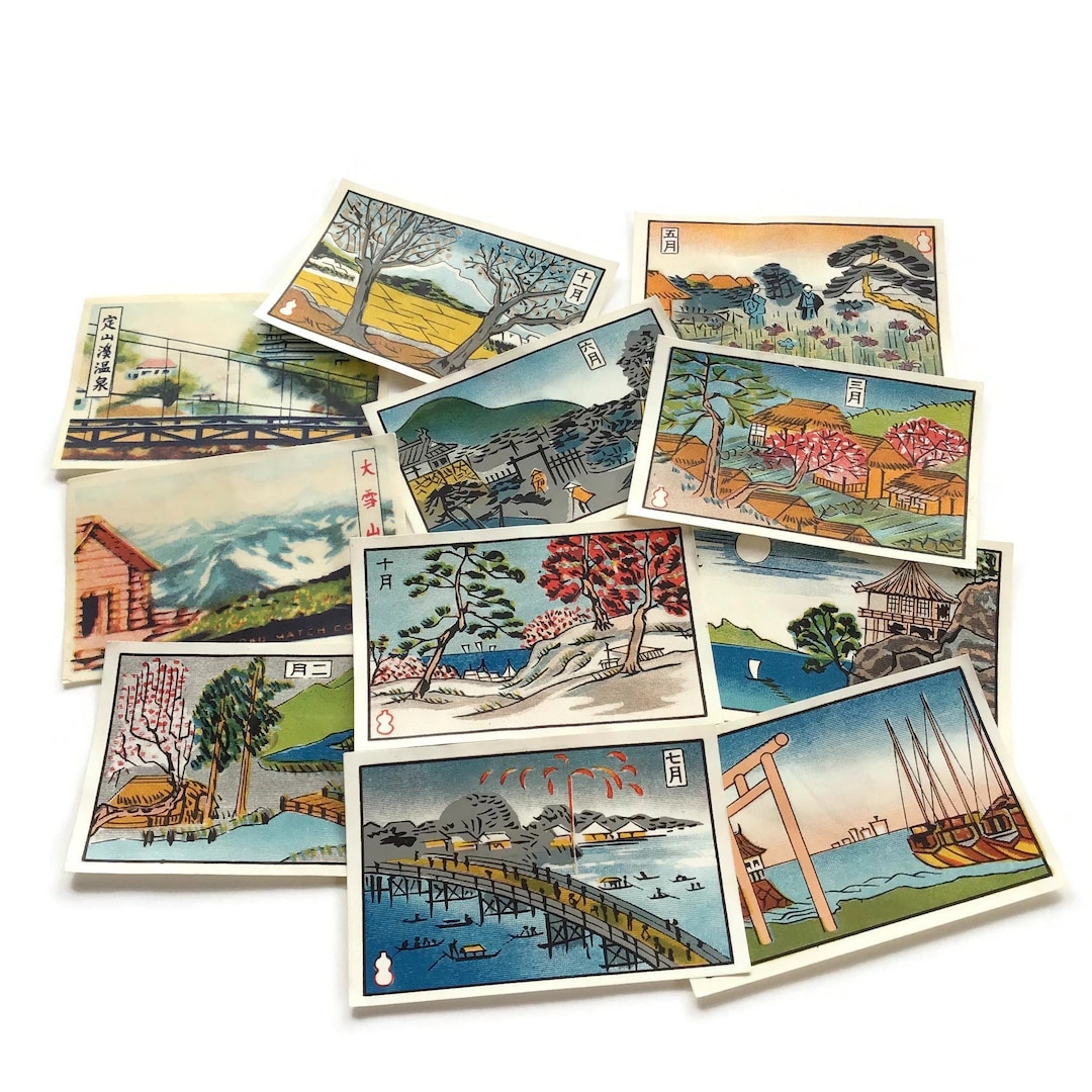 Vintage Japanese Matchbox Labels, Safety Matches Labels, Original Match ...