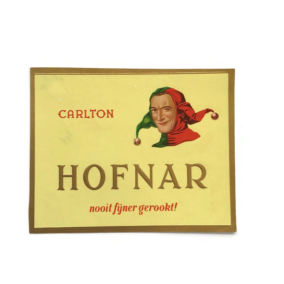 Antique Embossed Cigar Box Label Hofnar Advertising Art Vintage Tobacco ...