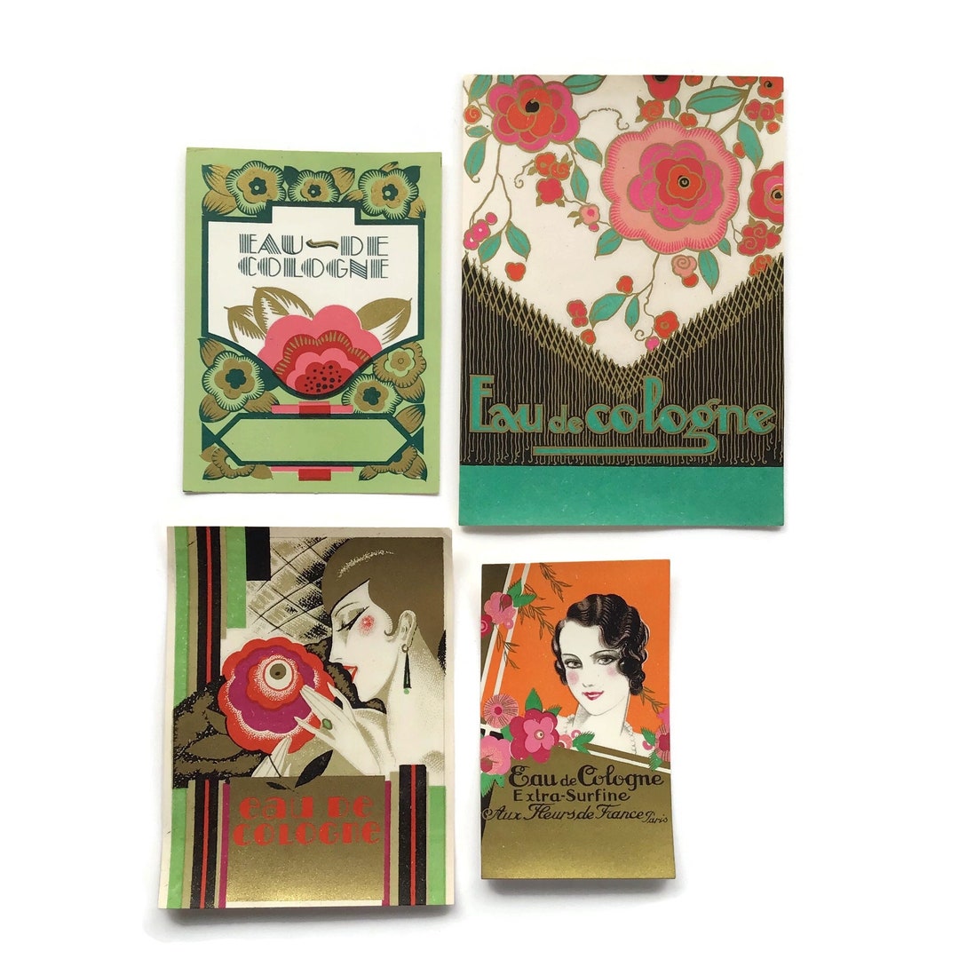 Retro Vibes: Vintage Perfume Label Set, Nostalgic Cosmetics, - Etsy