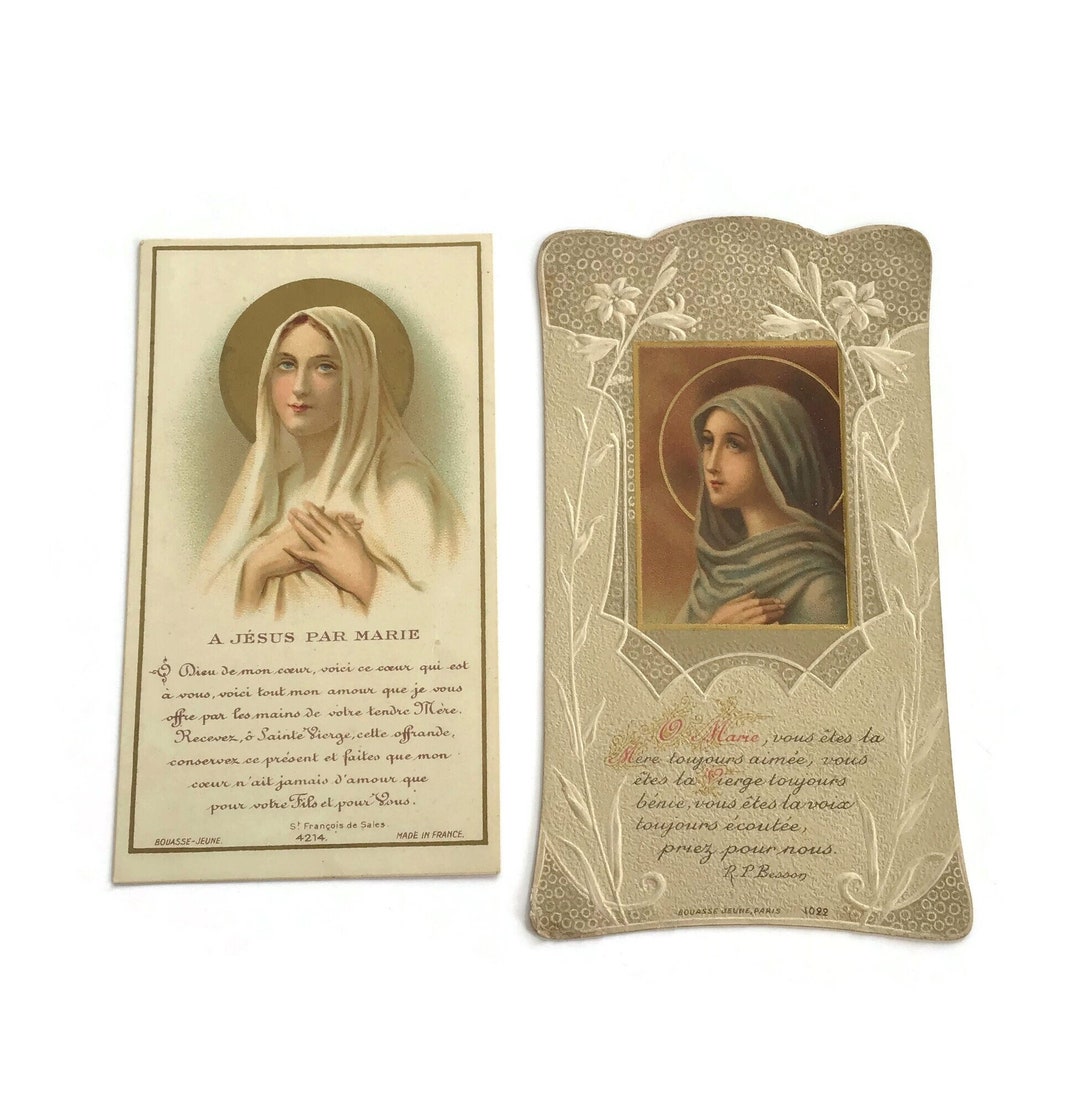 Antique French Prayer Cards, Religious Holy Card, Remembrance Card, - Etsy