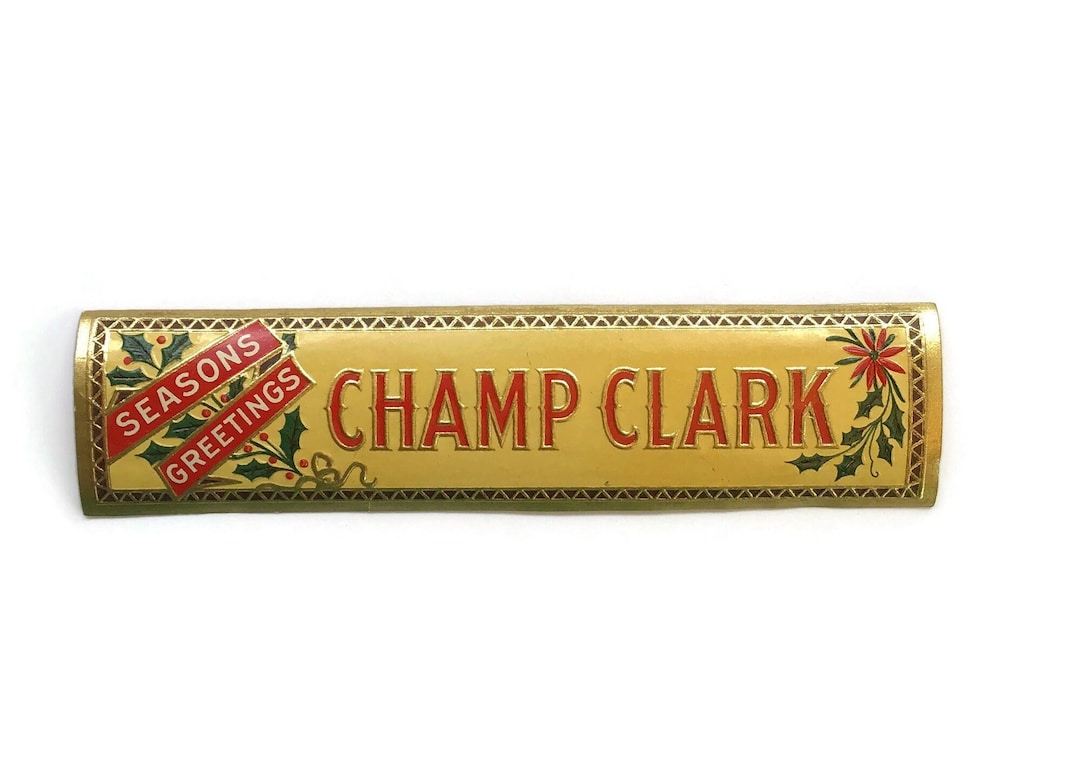 Vintage Tobacco Ephemera Antique Cigar Box Label, Advertising Art Champ ...