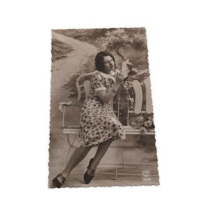Vintage Woman Postcard, Antique Romantic Women Postcards, - Etsy