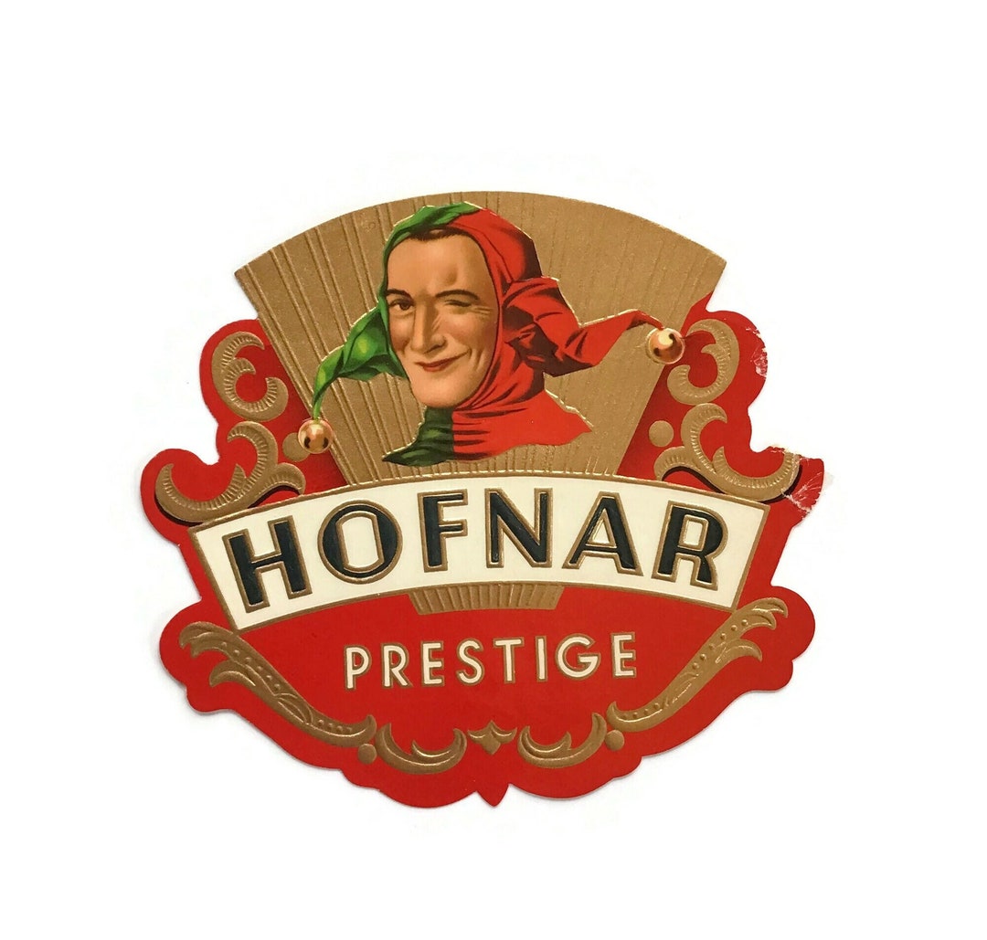 Antique Embossed Cigar Box Label, Hofnar Prestige Advertising Art ...