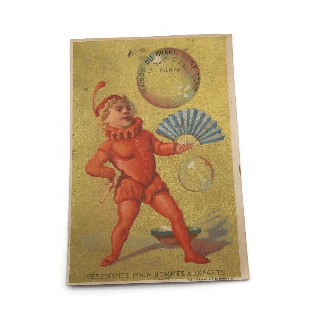 RESERVED FOR DIANA Antique French Advertising Chromo Trade Card, Soap ...