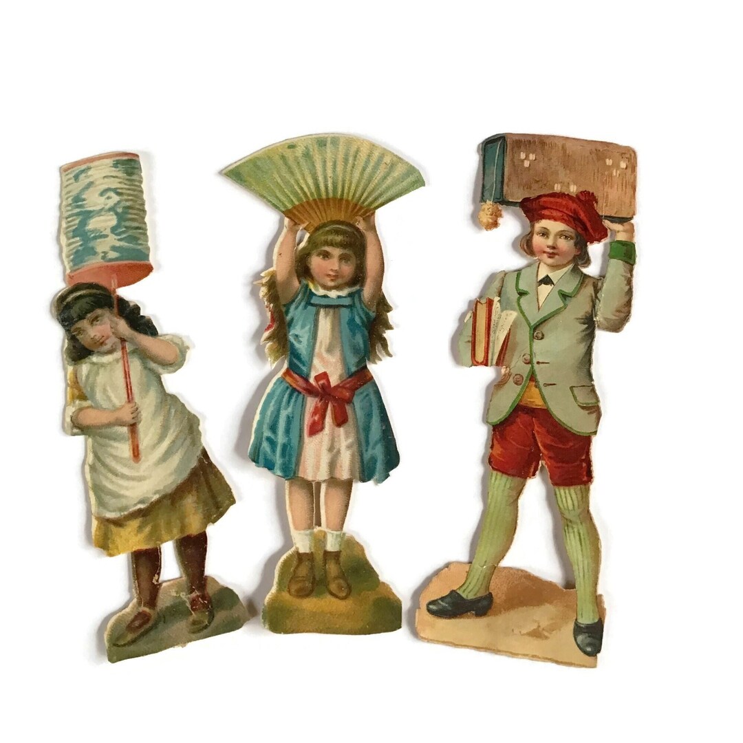 Vintage Victorian Scrap Die Cut Chromo Images, Children - Etsy