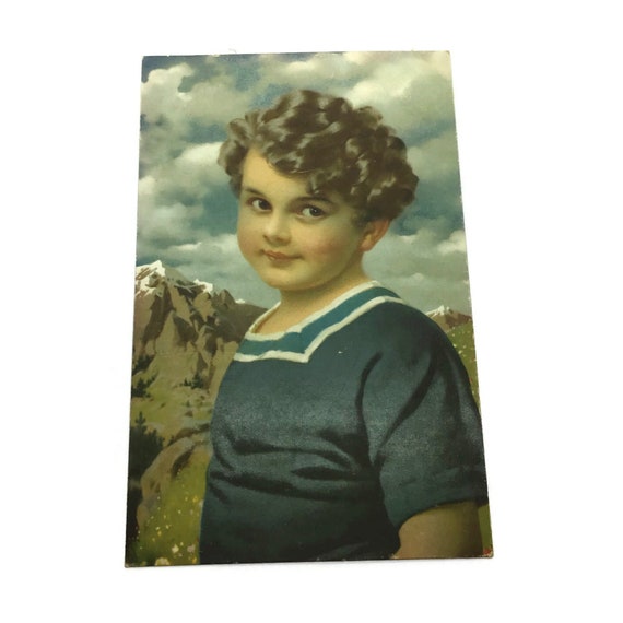 Memorabilia Boy Vintage Artist Illustrated Art Postcard Art ...