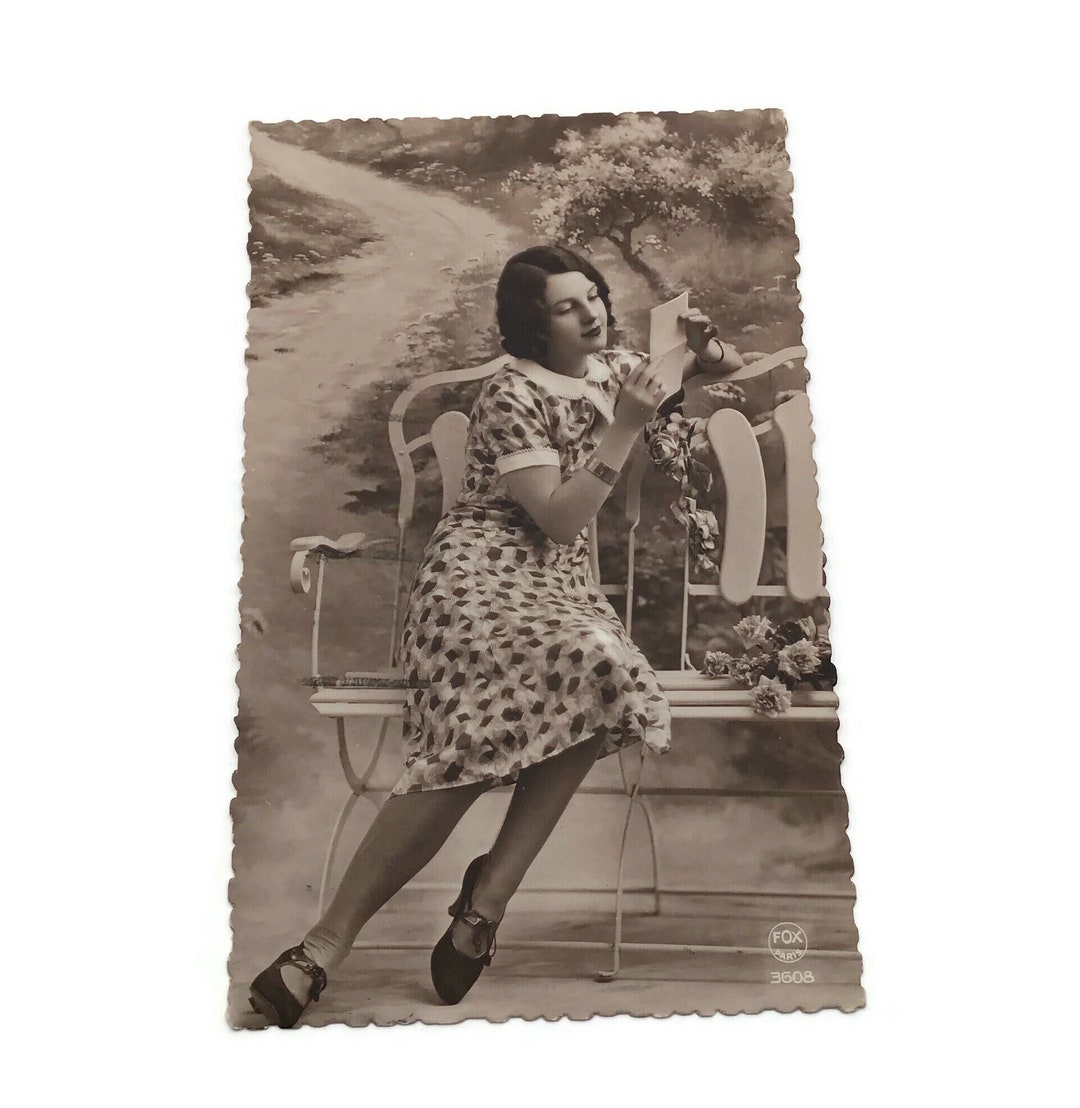 Vintage Woman Postcard, Antique Romantic Women Postcards, - Etsy