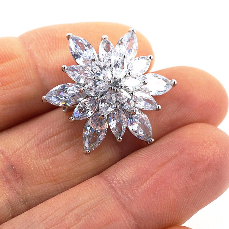 Small Silver Brooch - Etsy