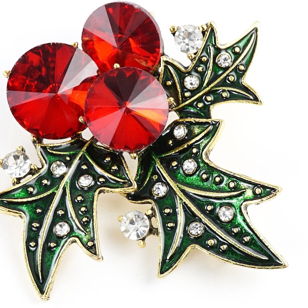 Holly Brooch - Etsy