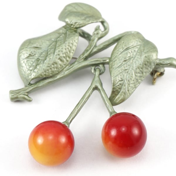 Cherry Brooch - Etsy