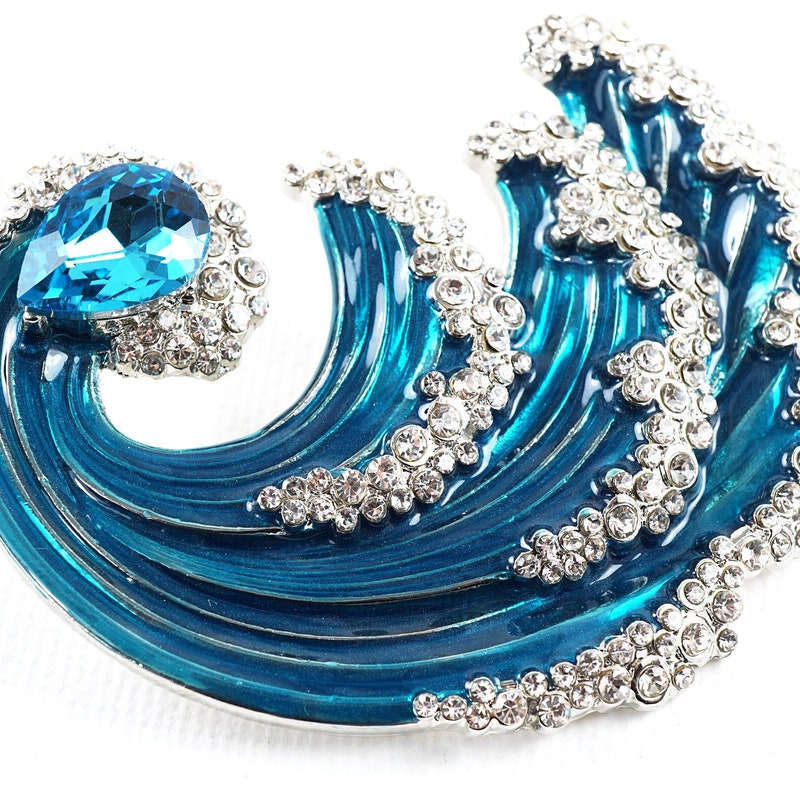 Blue Brooch - Etsy