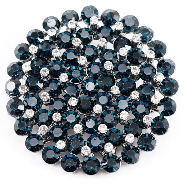 Dark Blue Brooch - Etsy