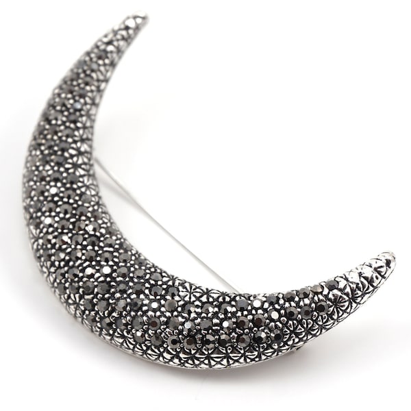 Crescent Moon Brooch - Etsy