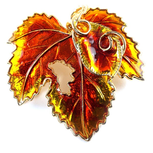 Autumn Leaf Brooch - Etsy