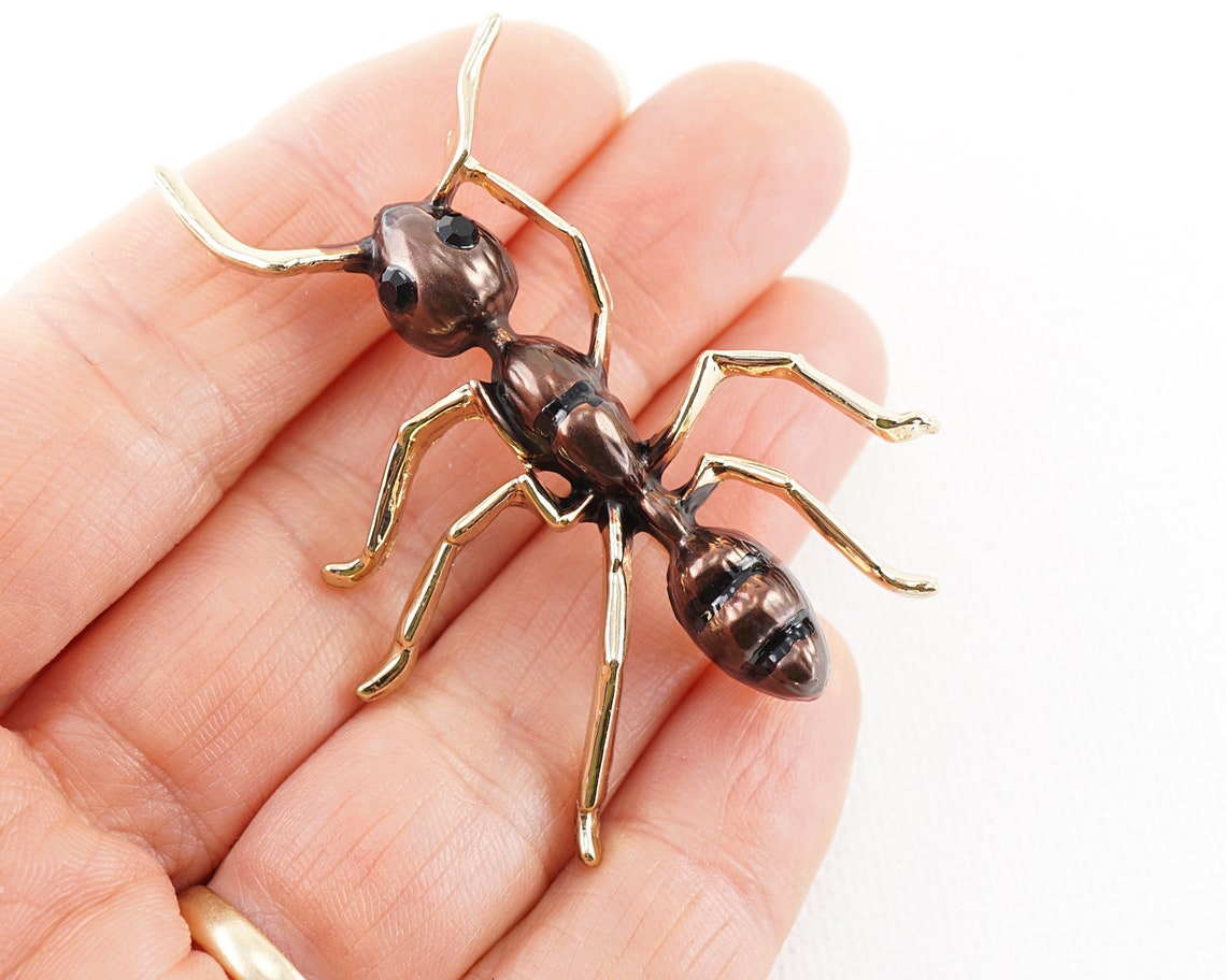 Big Ant Brooch Large Carpenter Ant Pin Huge Enamel Insect | Etsy