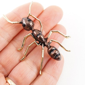 Big Ant Brooch, Large Carpenter Ant Pin, Huge Enamel Insect Brooch ...