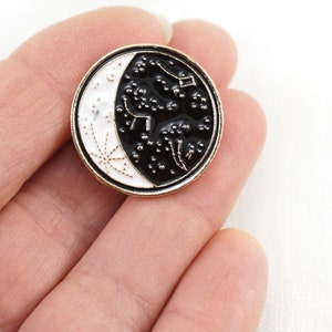 ON VACATION Night Sky Pin, Moon Lapel Pin for Men or Women, Star ...