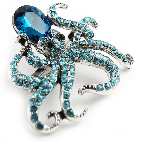 Octopus Brooch - Etsy
