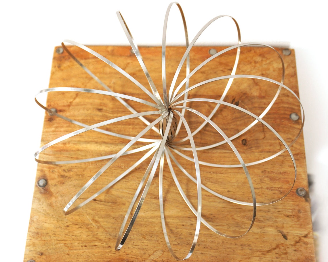 Vortex 3D Kinetic Sculpture & Interactive Spring Game, Large Flow Rings ...