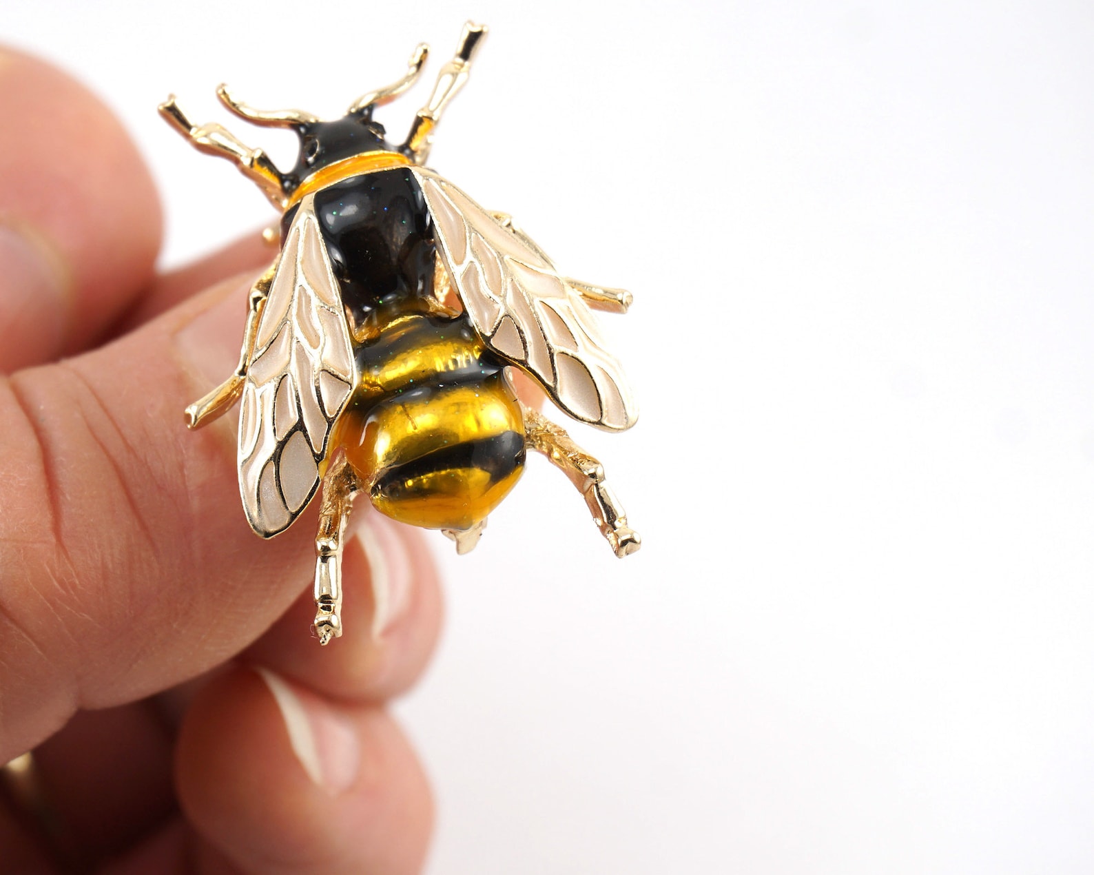 High Quality Small Bee Brooch, Vintage Bee Pin, Enamel Insect Brooch ...