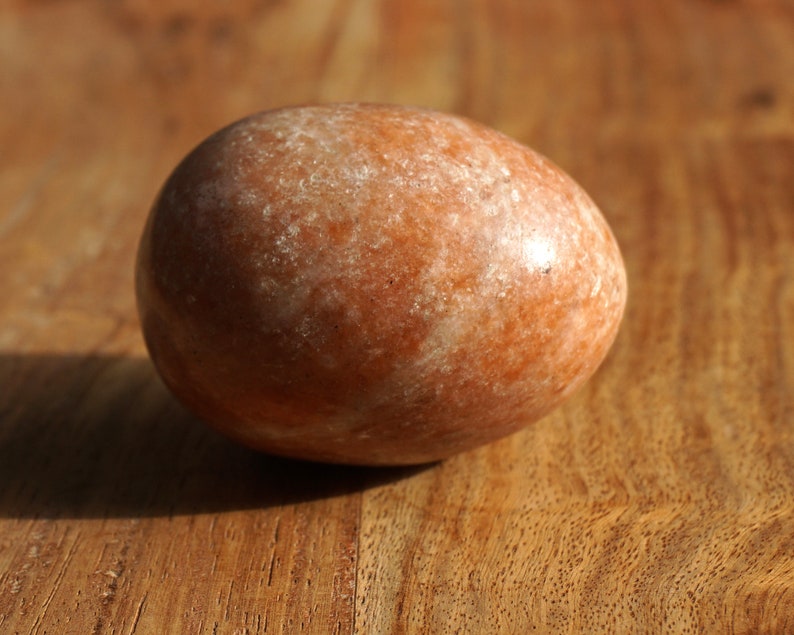 Peach Pink Marble Egg Natural Stone Egg 88gr Rustic Home | Etsy