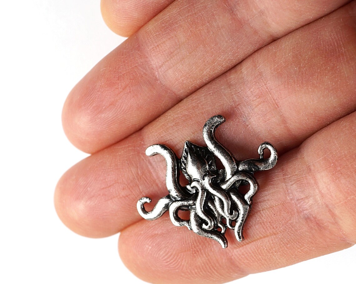 Metal Kraken Octopus Pin Brooch, Marine Shirt Brooch Lapel Pin, Cthulhu ...