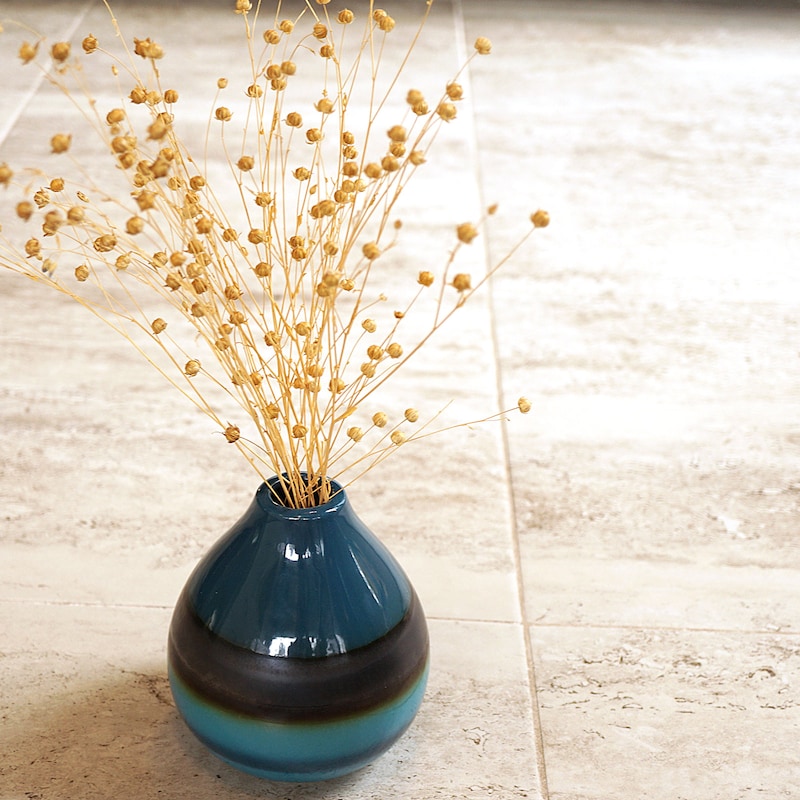 Teal Flower Vase - Etsy