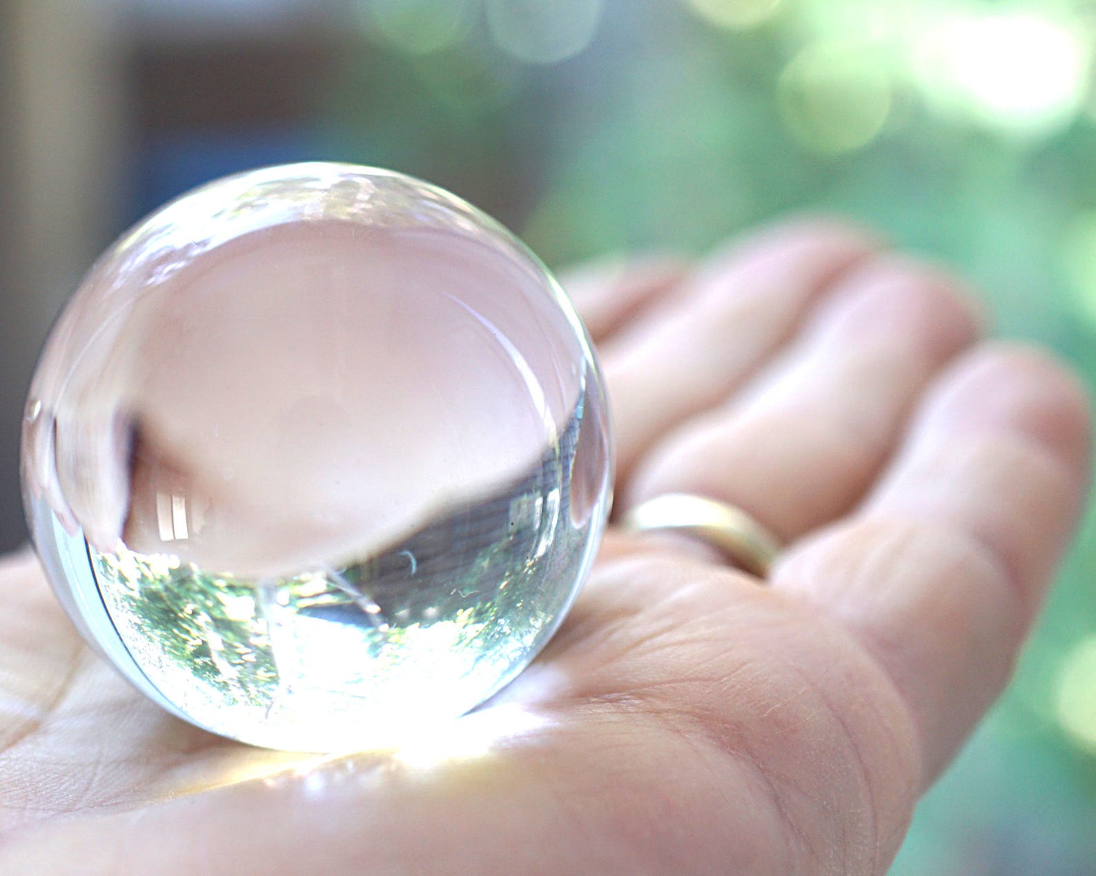 Modern Home Decor Ball Clear Crystal Ball Huge Glass 39mm Large Marble ...