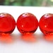 ON VACATION Vintage Modern Home Decor Red Crystal Ball Huge Glass Ball ...