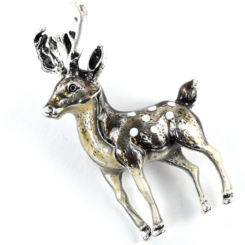 Deer Brooch - Etsy