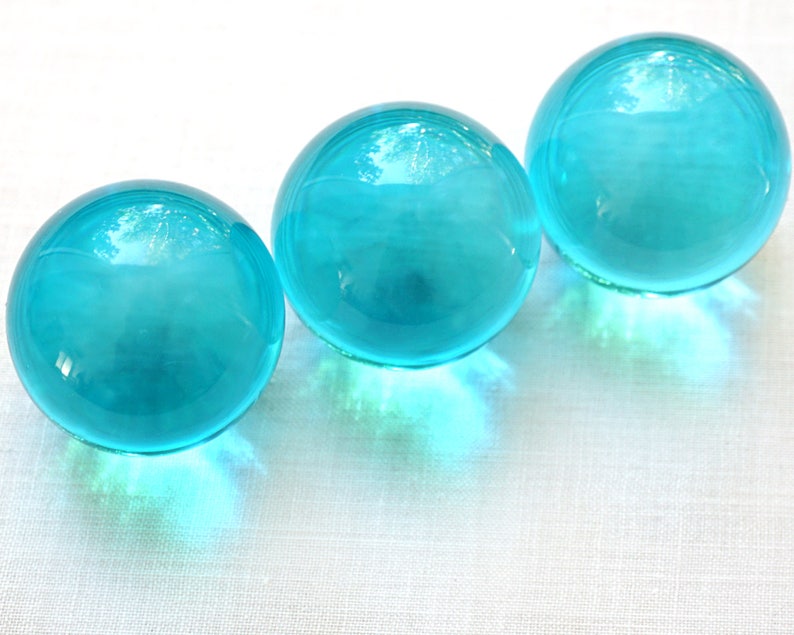 Large Aqua Blue Crystal Ball Sphere Huge Glass Ball 39mm 1 | Etsy